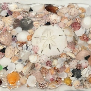 Handmade Seashell Tray, Coastal Decor, Seashell Decor, Shell Tray ...