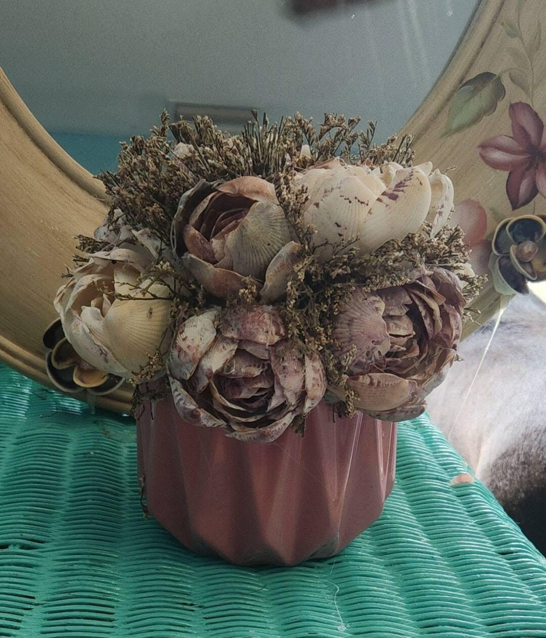 Seashell Floral Arrangement, Floral Centerpiece, Seashell Flowers ...