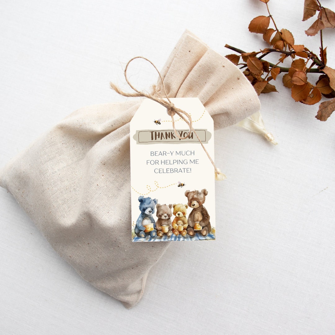 PARTY BAG Tags Teddy Bear Picnic | Birthday Party Tags | Teddy Bears ...