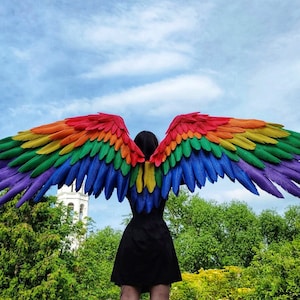 Large Movable Rainbow Adult Wings Costume/lgbt Pride Accessories/photo ...