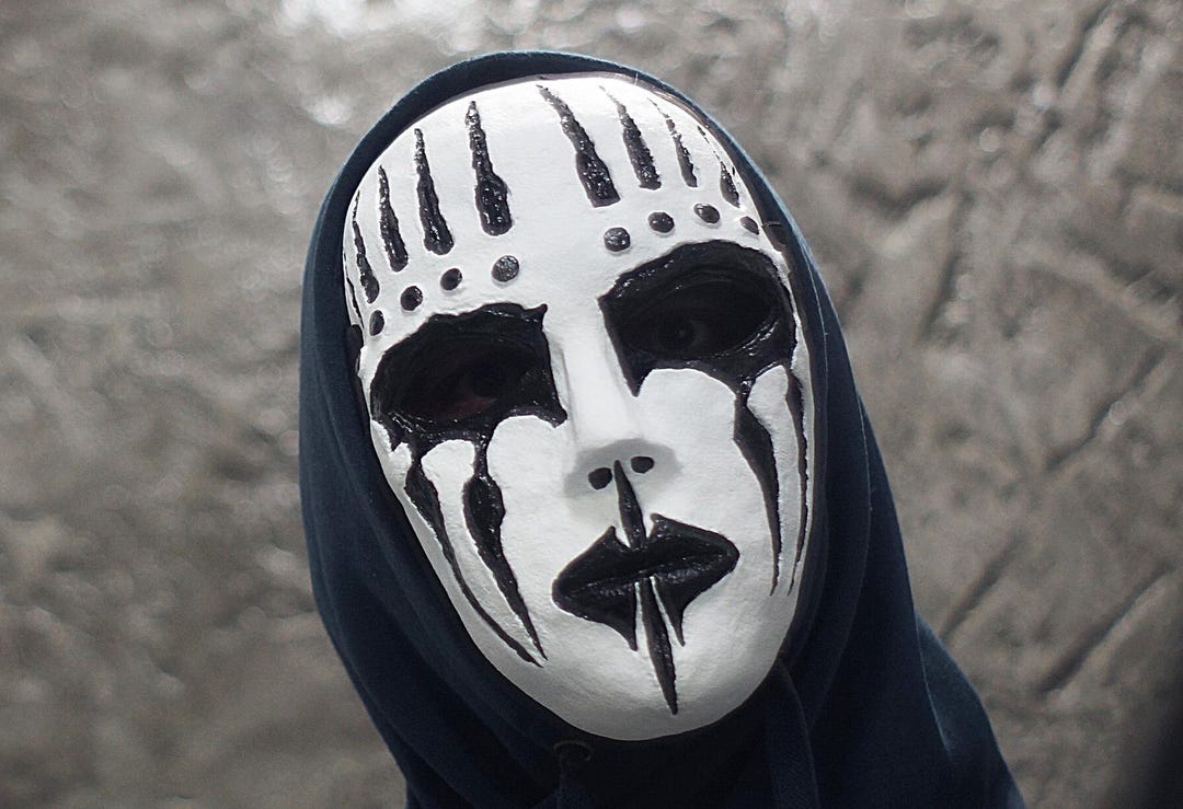 Joey Jordison Mask White Drummer Mask Hard Rock Halloween Mask Scary ...