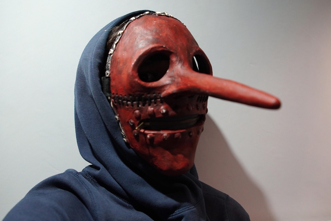 Chris Fehn Mask Scary Halloween Nose Pinocchio With Zipper Wearable - Etsy