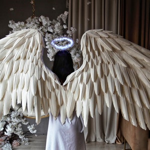 XL Fully Movable White Angel Wings Christmas/cosplay Costume/photo ...