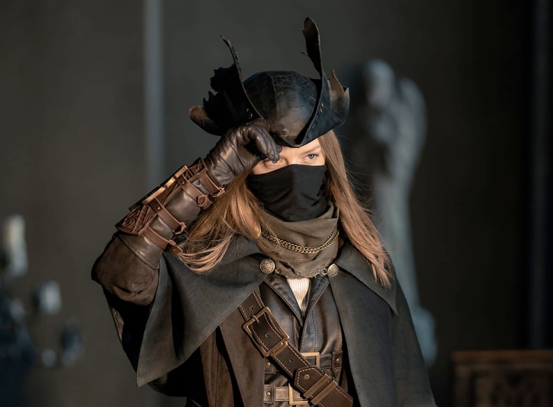 Bloodborne Leather Hat Bloodhunter Handmade / Good Hunter / Custom Size ...