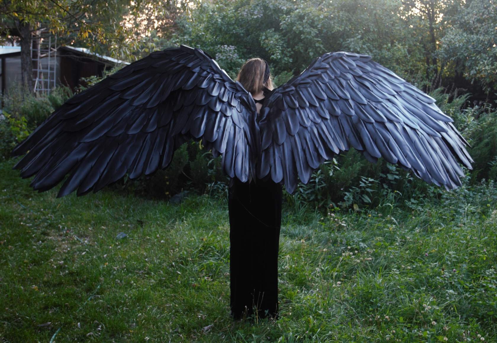 Large Waving/movable Crow Black Wings Cosplay Costume/raven Giant ...