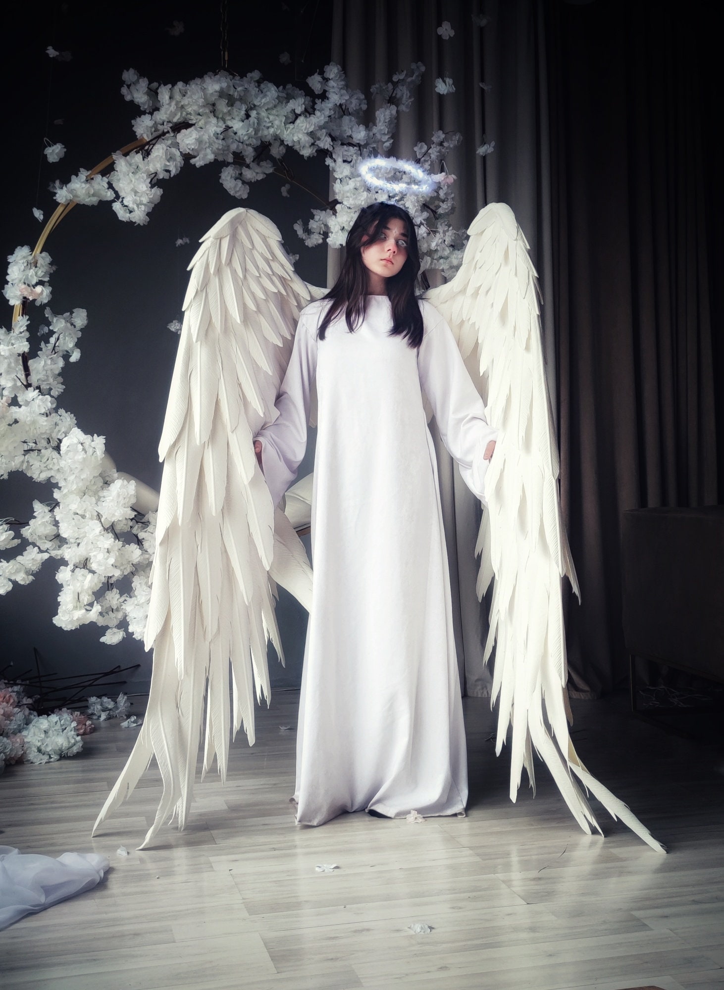 XL Fully Movable White Angel Wings Christmas/cosplay Costume/photo ...