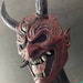 Oni Mask Red Wearable Glowing in the Dark Video Game Cosplay Horror ...