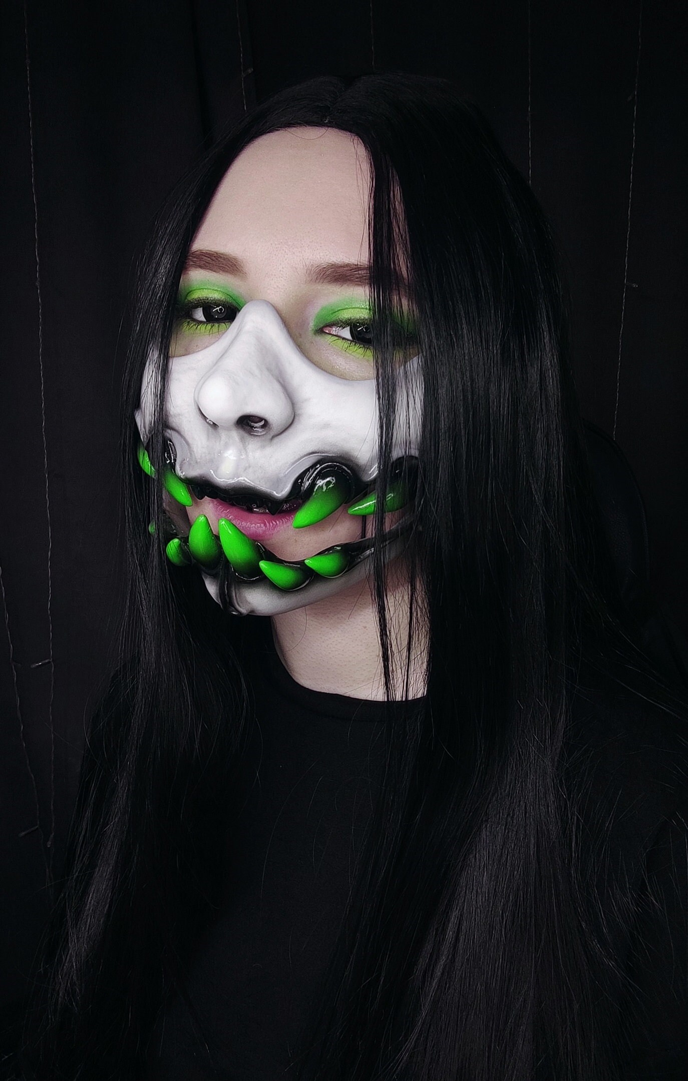 Demon Mask, Movable Jaw, Halloween Costume, Devil, Oni, Cosplay, Craft ...