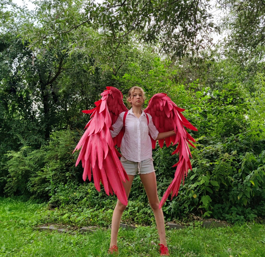 Large Movable Red Wings Cosplay Costume of Phoenix/ Firebird/ Hawk ...