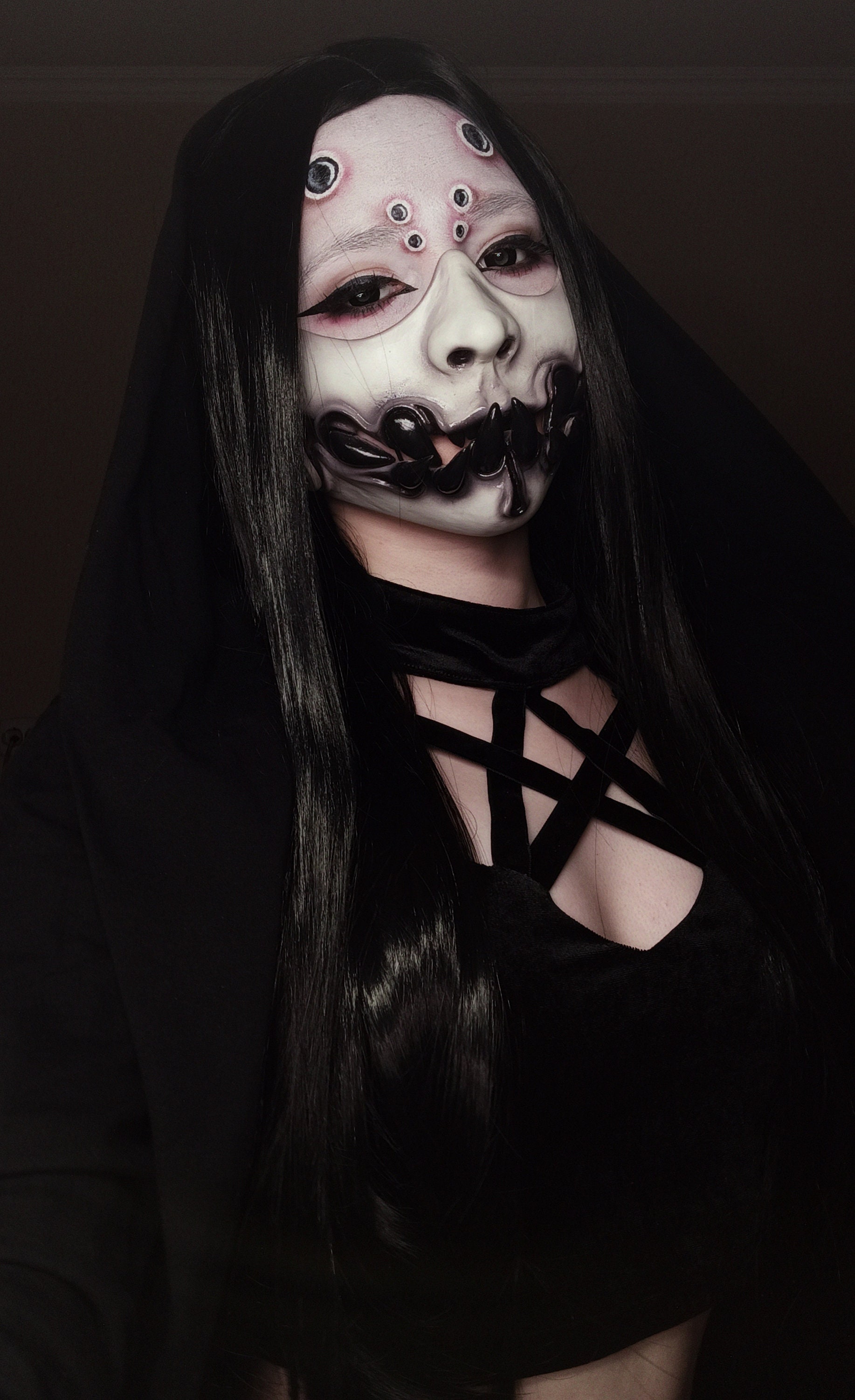 Demon Mask, Movable Jaw, Halloween Costume, Devil, Oni, Cosplay, Craft ...