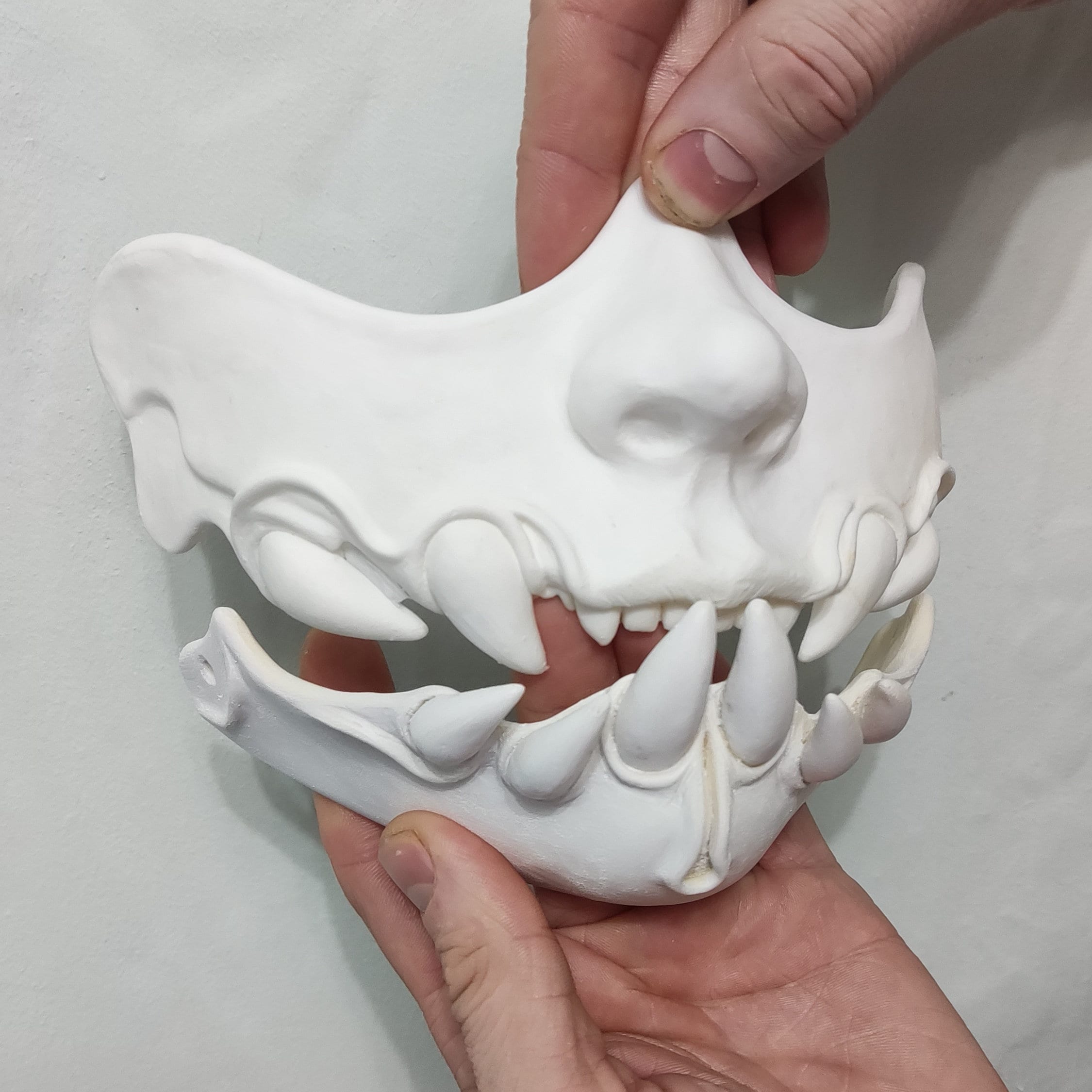 Demon Mask, Movable Jaw, Halloween Costume, Devil, Oni, Cosplay, Craft ...