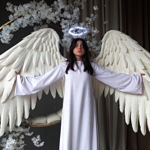 XL Fully Movable White Angel Wings Christmas/cosplay Costume/photo ...