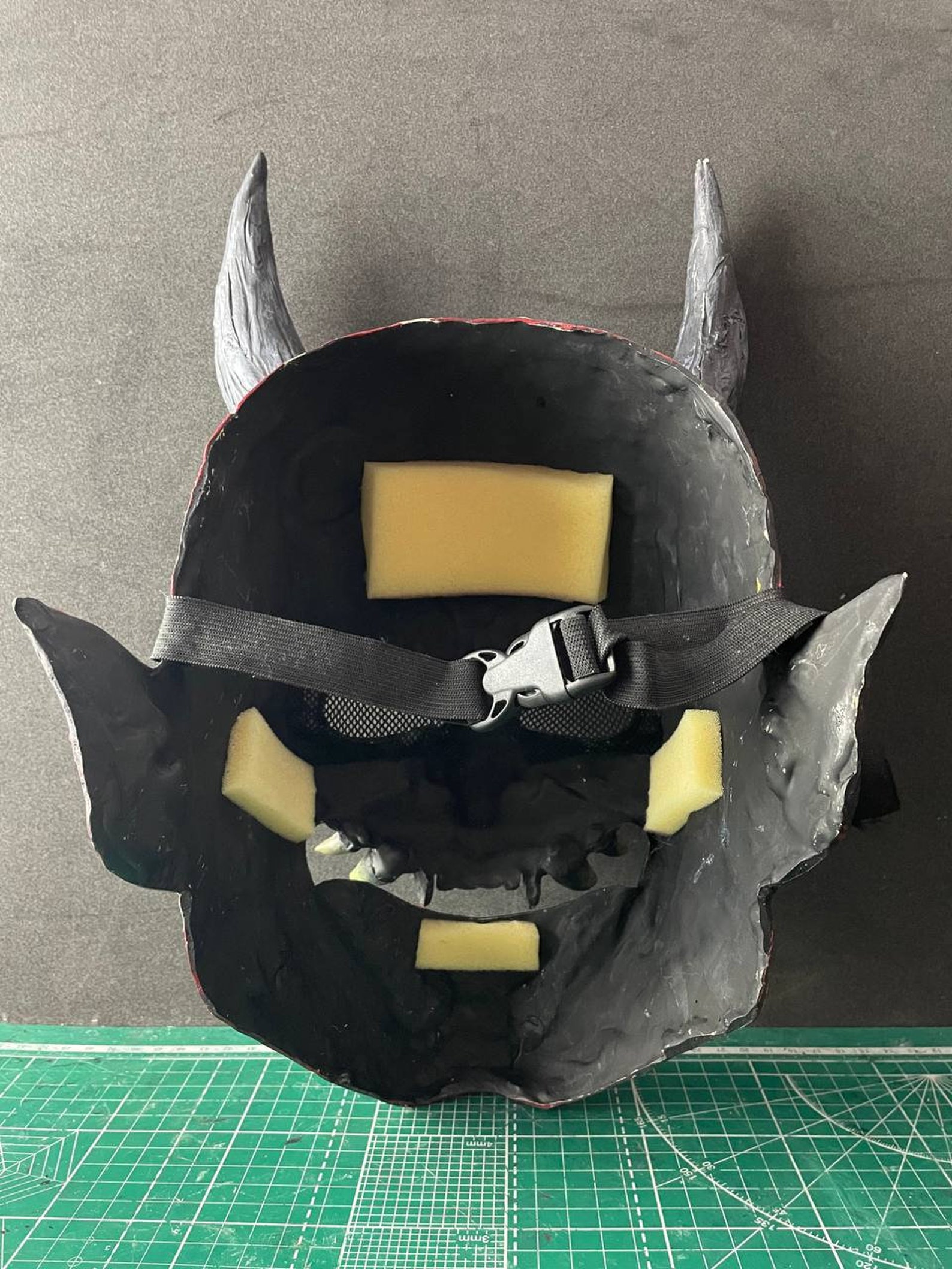 Oni Mask Red Wearable Glowing in the Dark Video Game Cosplay Horror ...