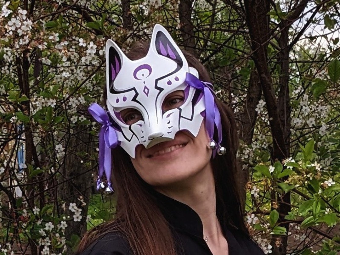 Kitsune Half Mask - Etsy