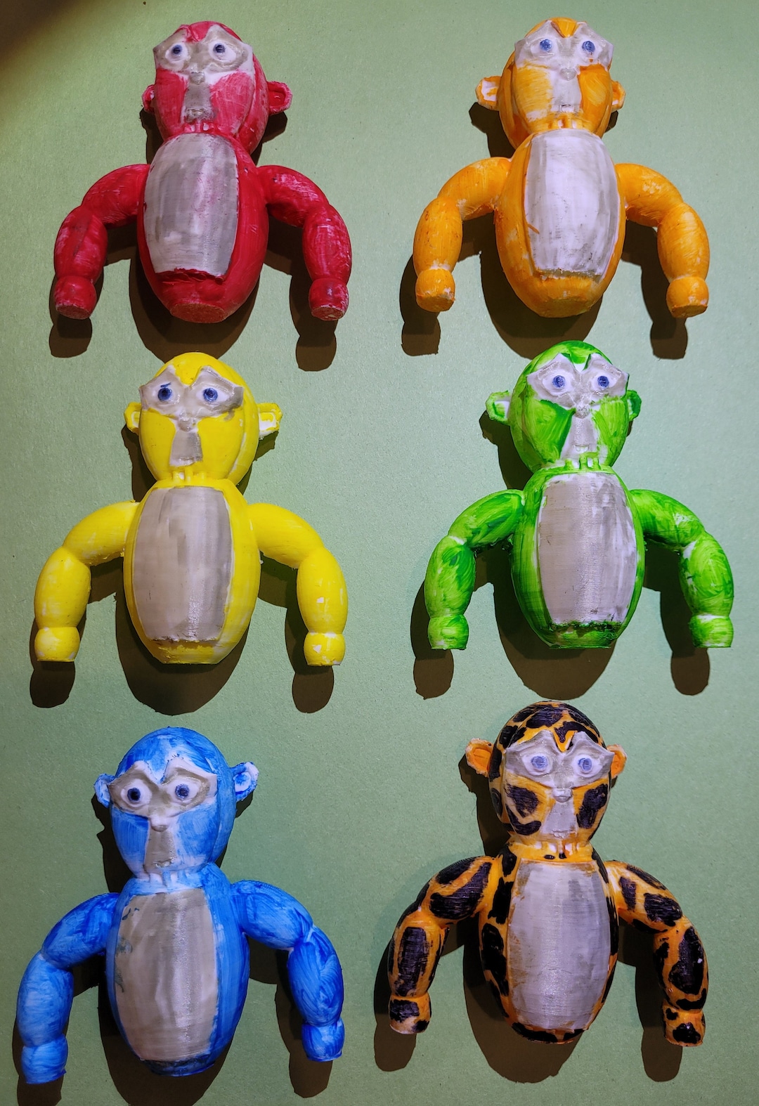 Gorrilla Tag 3d Printed Monkeys - Etsy