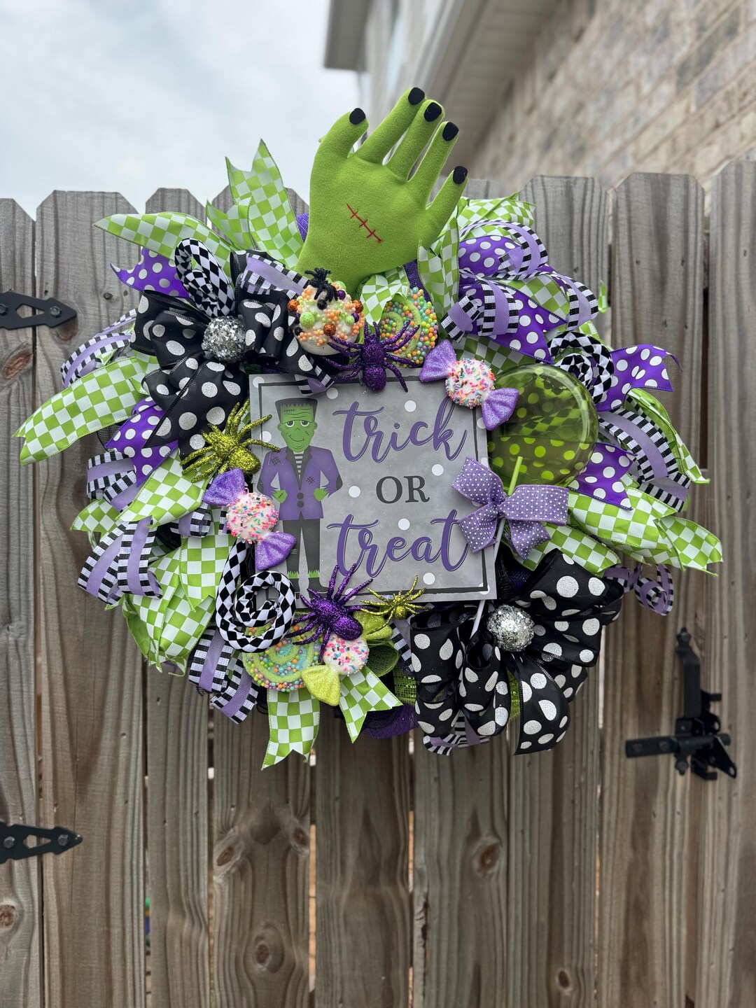 Frankenstein Trick or Treat Monster Hand Large Green Popsicle Halloween ...