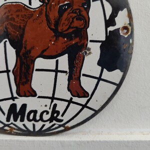 Vintage MACK BULLDOG Porcelain Enamel Metal Sign 6" Inch - Etsy