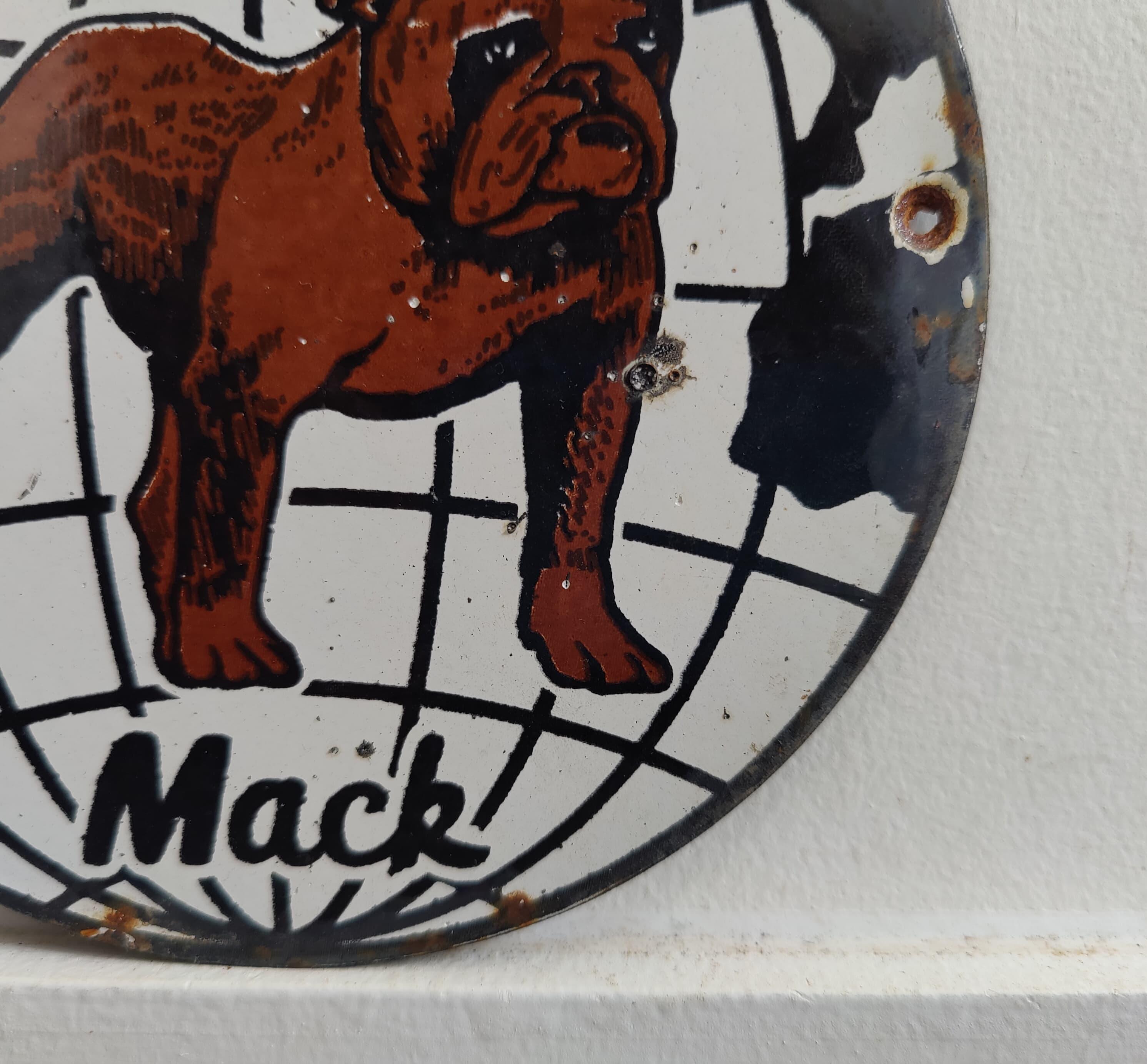 Vintage MACK BULLDOG Porcelain Enamel Metal Sign 6" Inch - Etsy