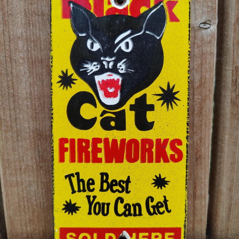 Vintage Black Cat - Etsy