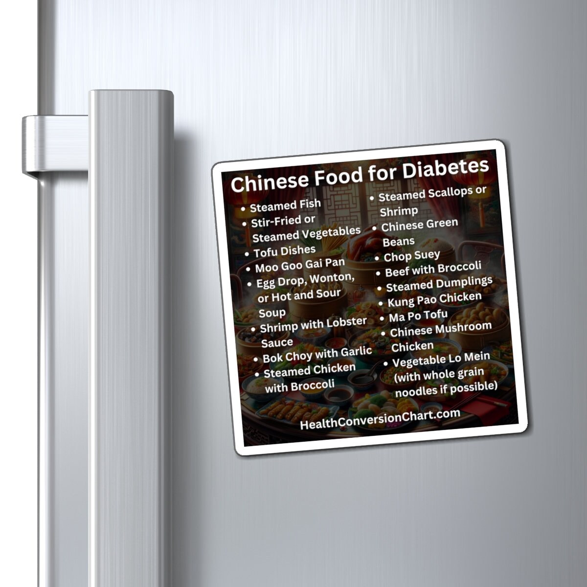 Chinese Food for Diabetes Magnet - Etsy