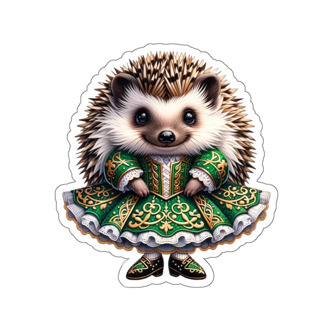 Hedgehog Irish Dancer Sticker // Irish Music Sticker for Instrument ...