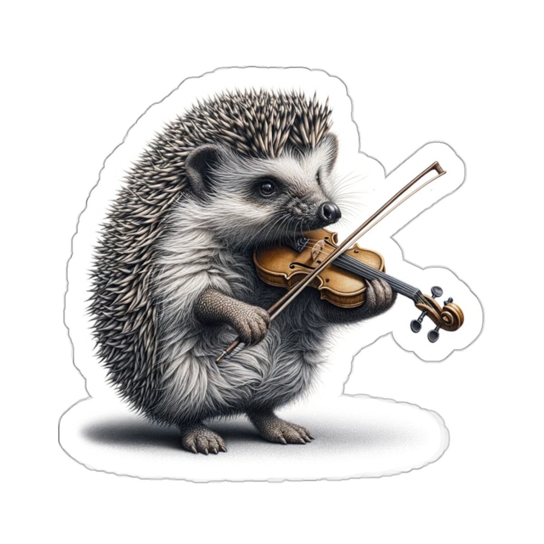 Irish Fiddle Hedgehog Sticker // Irish Music Sticker for Instrument ...