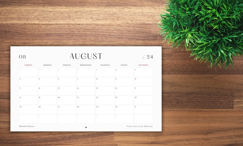 Printable Simple 2024 Planner | Available in A3 or A4 | Digital PDF ...