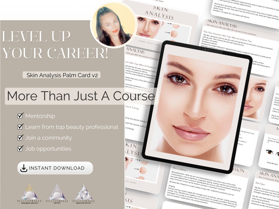 Skin Analysis Palm Card V2, Skin Analysis Palm Card, Dermatology ...