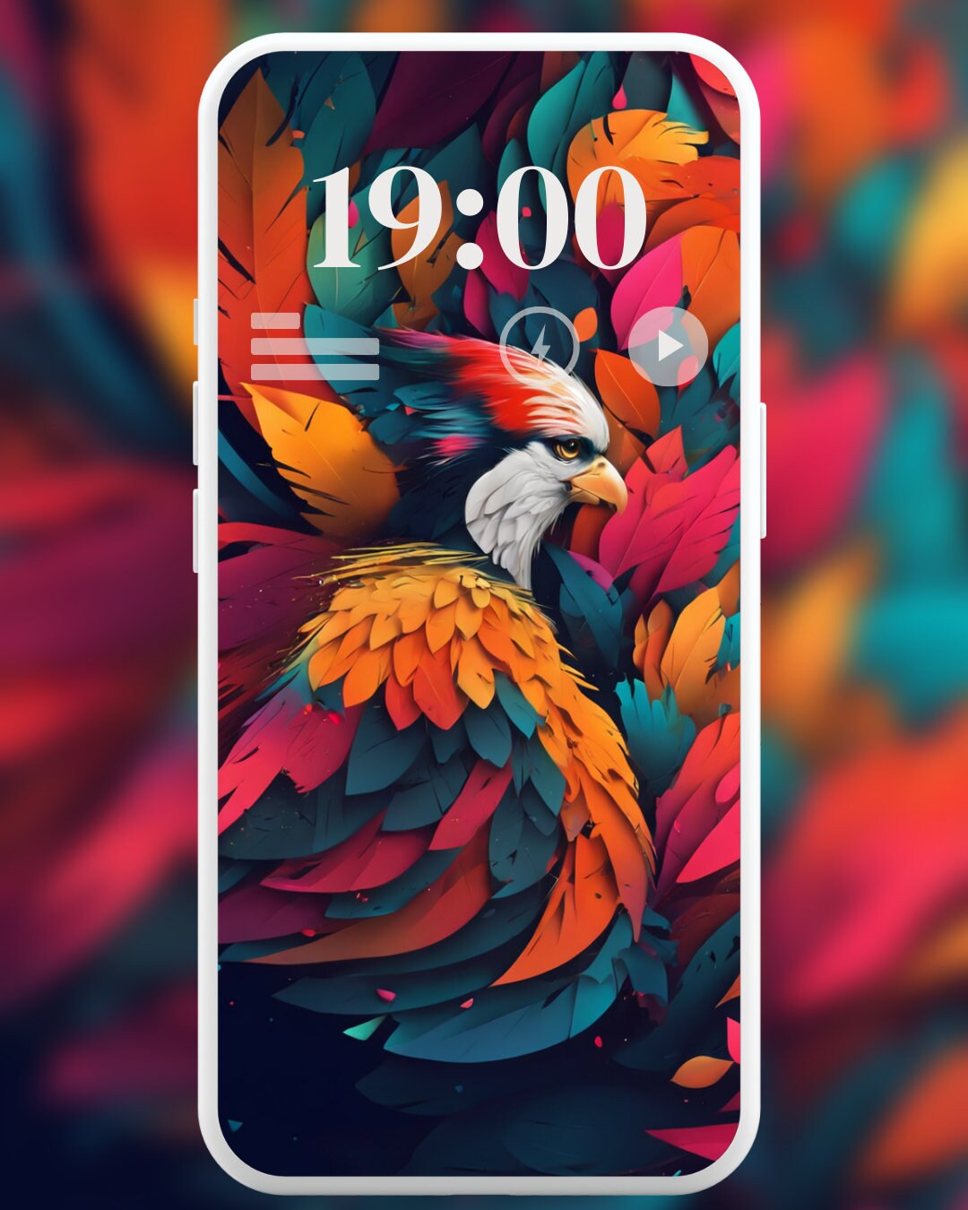 Set of 5 Vibrant Theme iPhone Samsung Smartphone Wallpaper Background ...