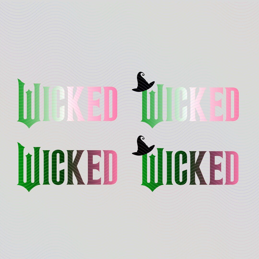 Wicked PNG 4-pack * Pink and Green Gradient Logo * Witch's Hat ...