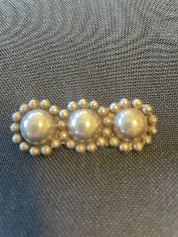 Sterling Silver Concho Pin - Gem