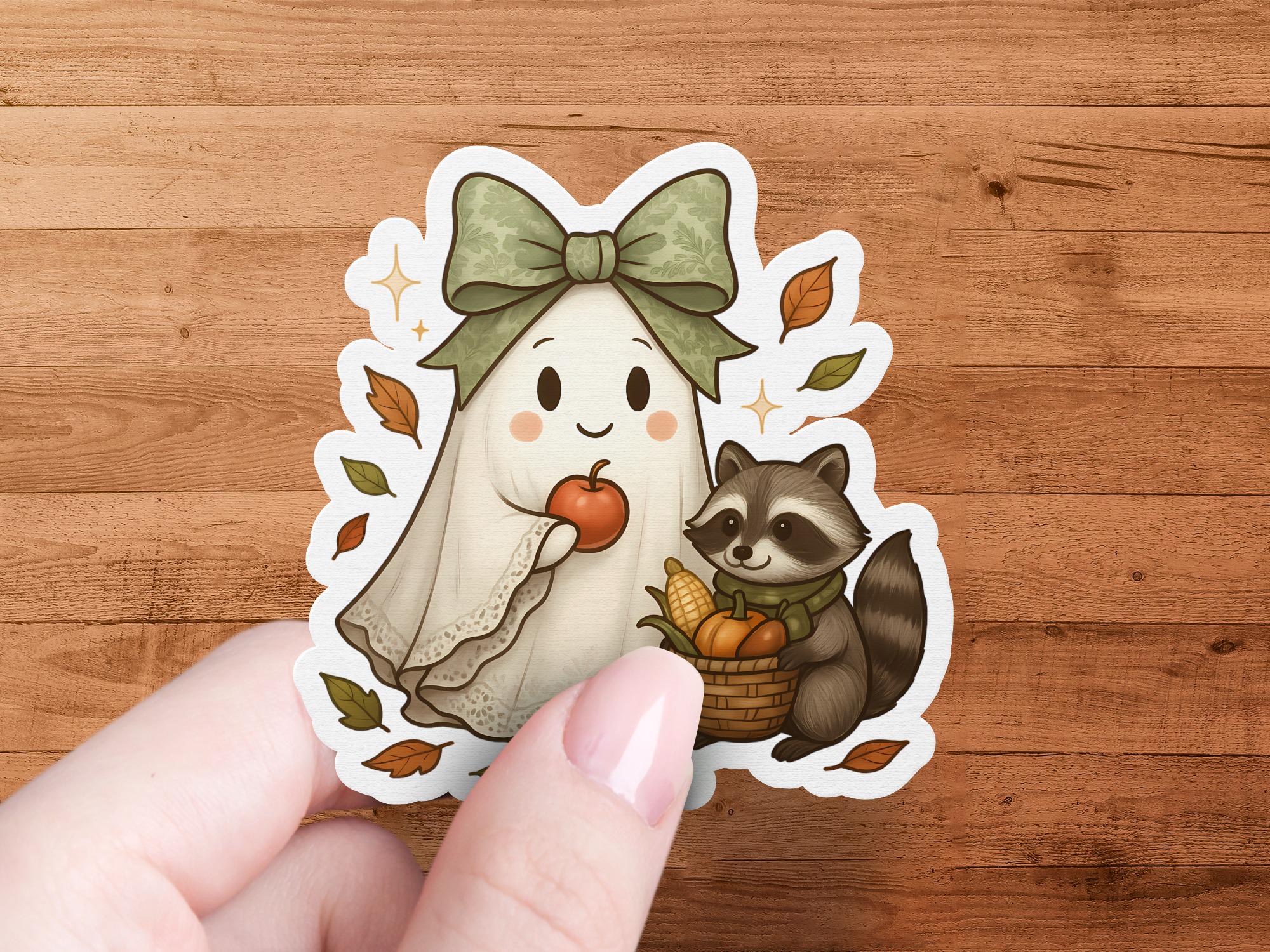 Cute Ghost With Woodland Friends Bundle, Floral Ghosts, Trendy ...
