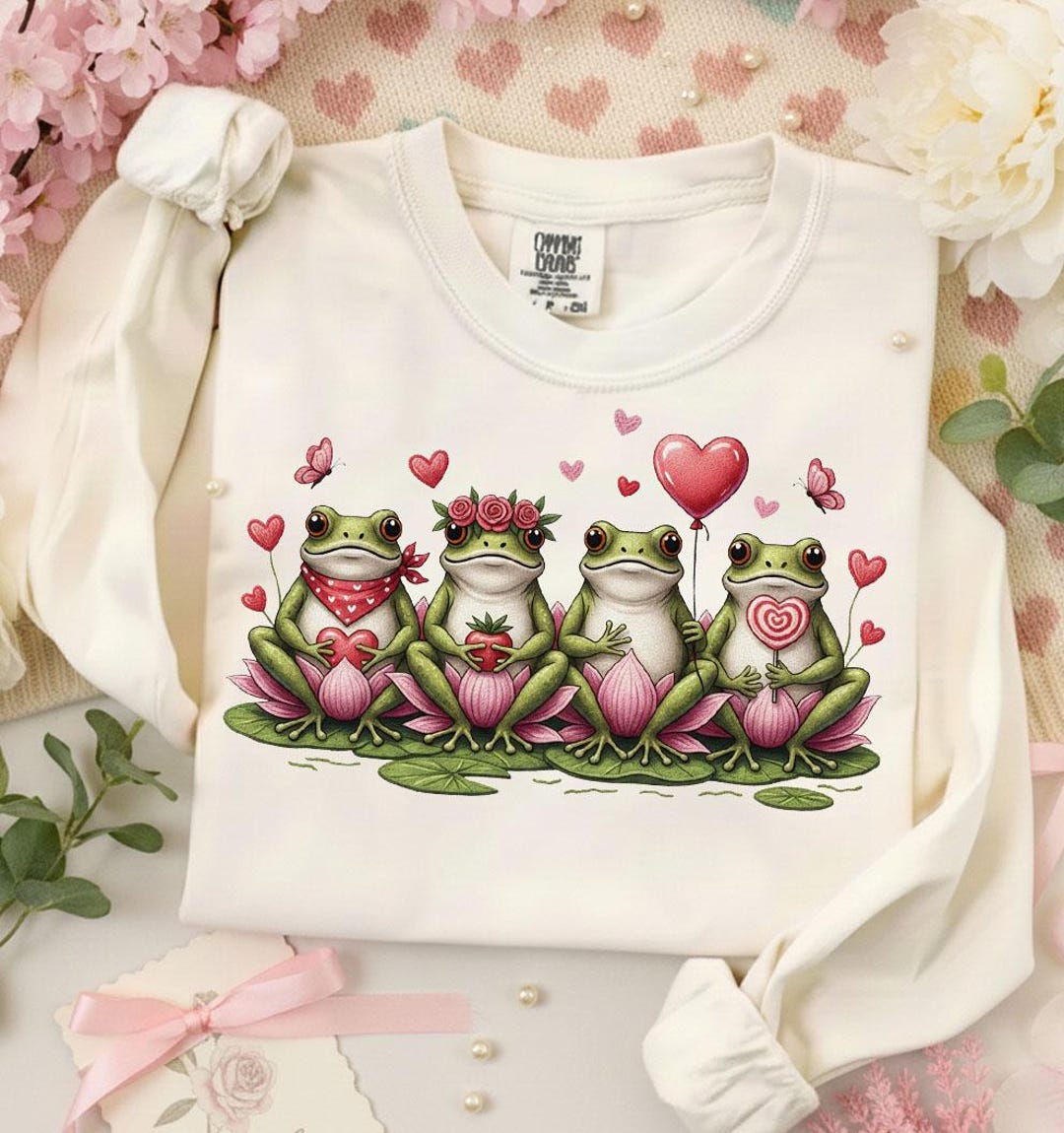 Frog Lovers Design, Valentines Frogs, Preppy Valentine Png, Romantic ...