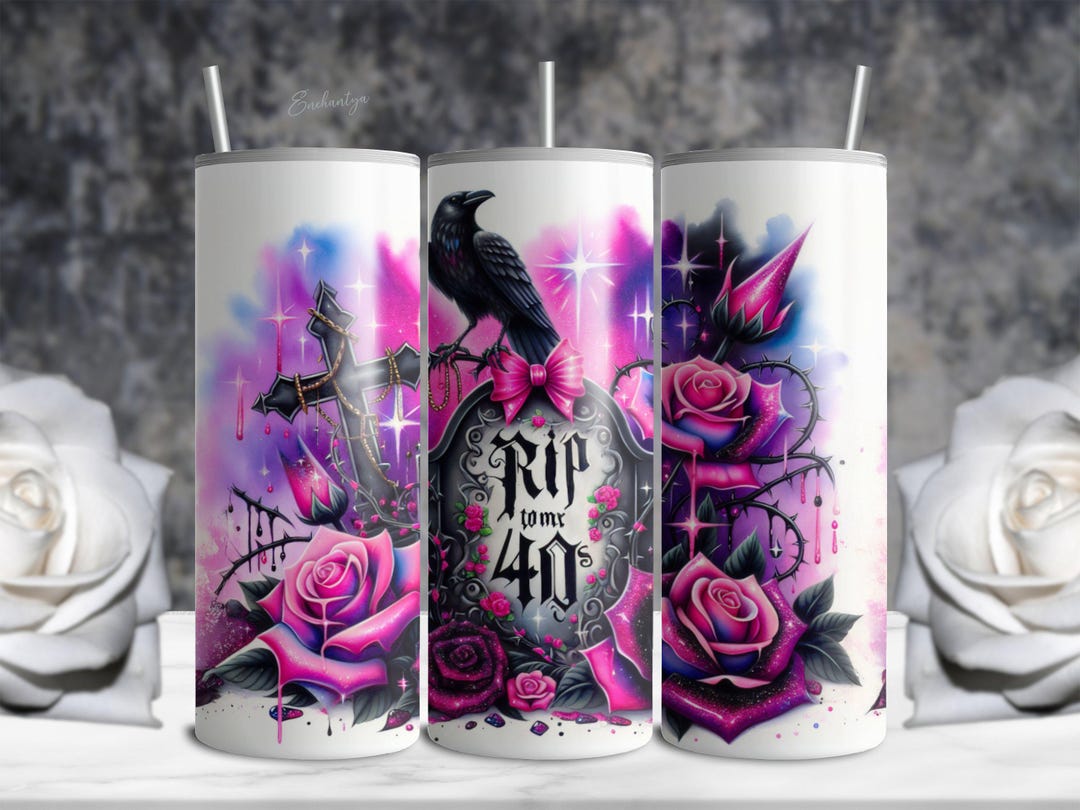 Rip to 20s Tumbler Wrap, 20oz Skinny Sublimation Tumbler Design,death ...