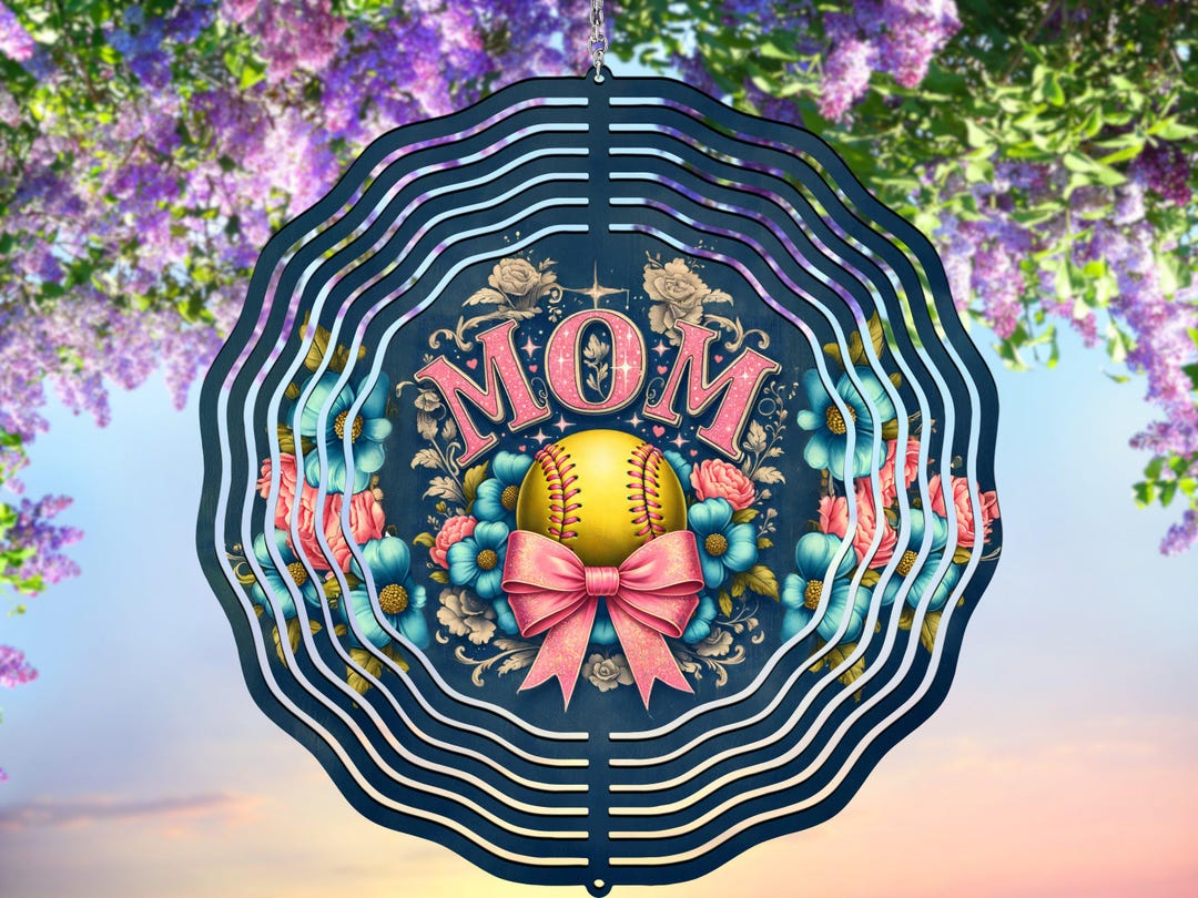 Softball Wind Spinner, Softball Mom Windspinner, Softball Coquette ...