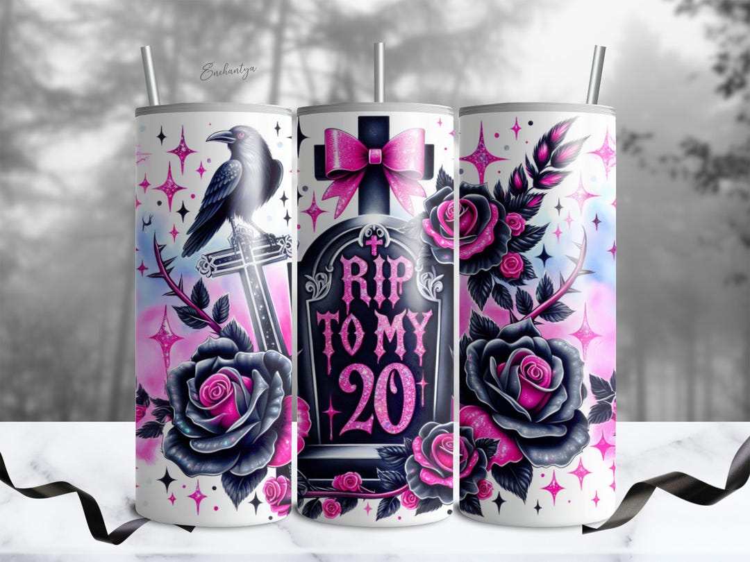 Rip to 20s Tumbler Wrap, 20oz Skinny Sublimation Tumbler Design,death ...