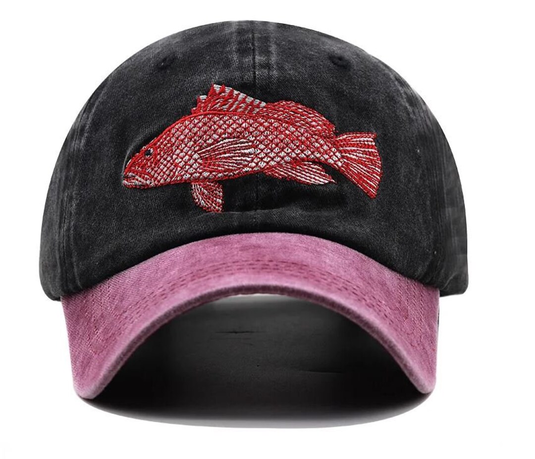 Redfish Baseball Cap, Redfish Hat, Fish Baseball Cap, Fish Hat, Fishing ...