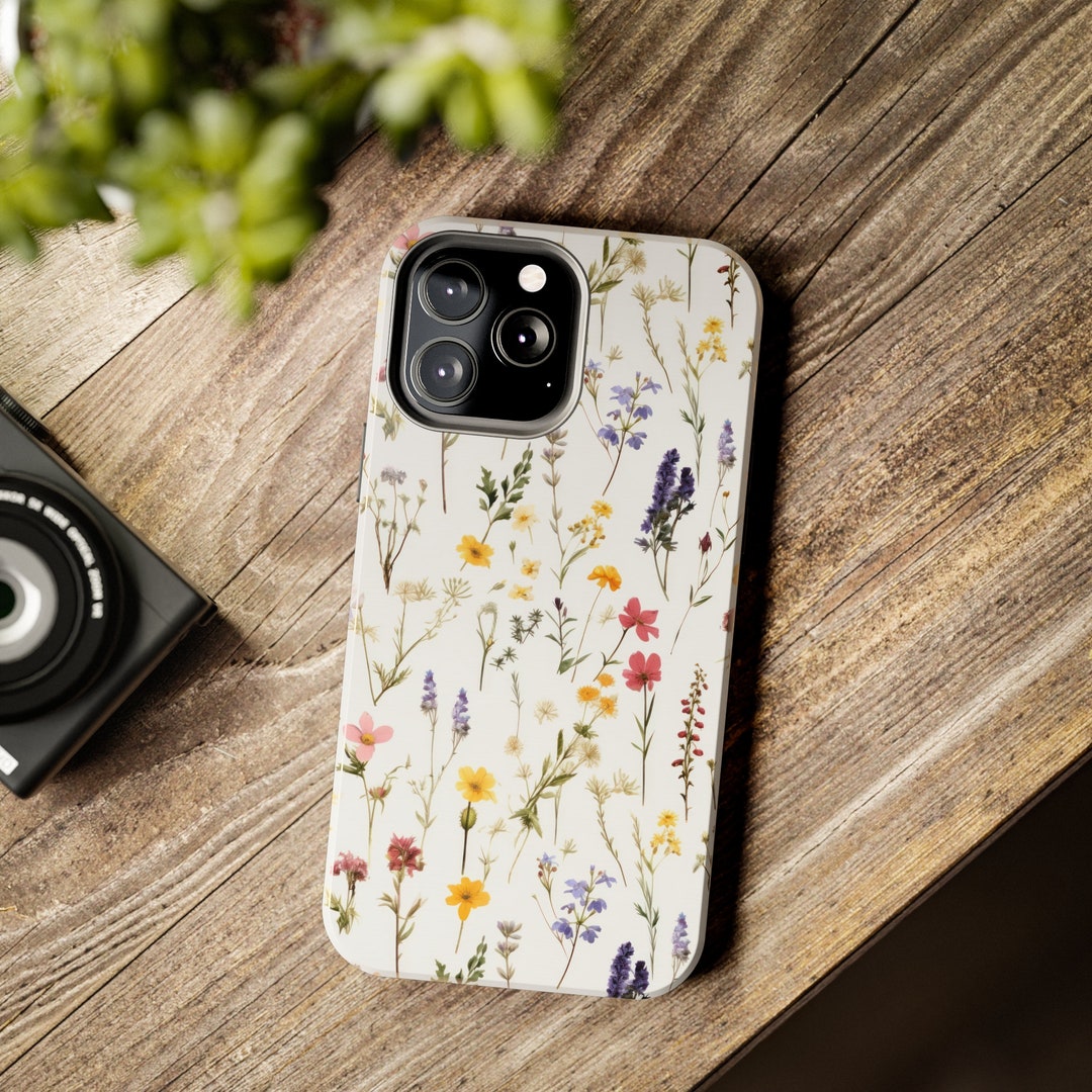 Trendy iPhone Case, Elegant Wildflower iPhone Cover, Aesthetic iPhone ...