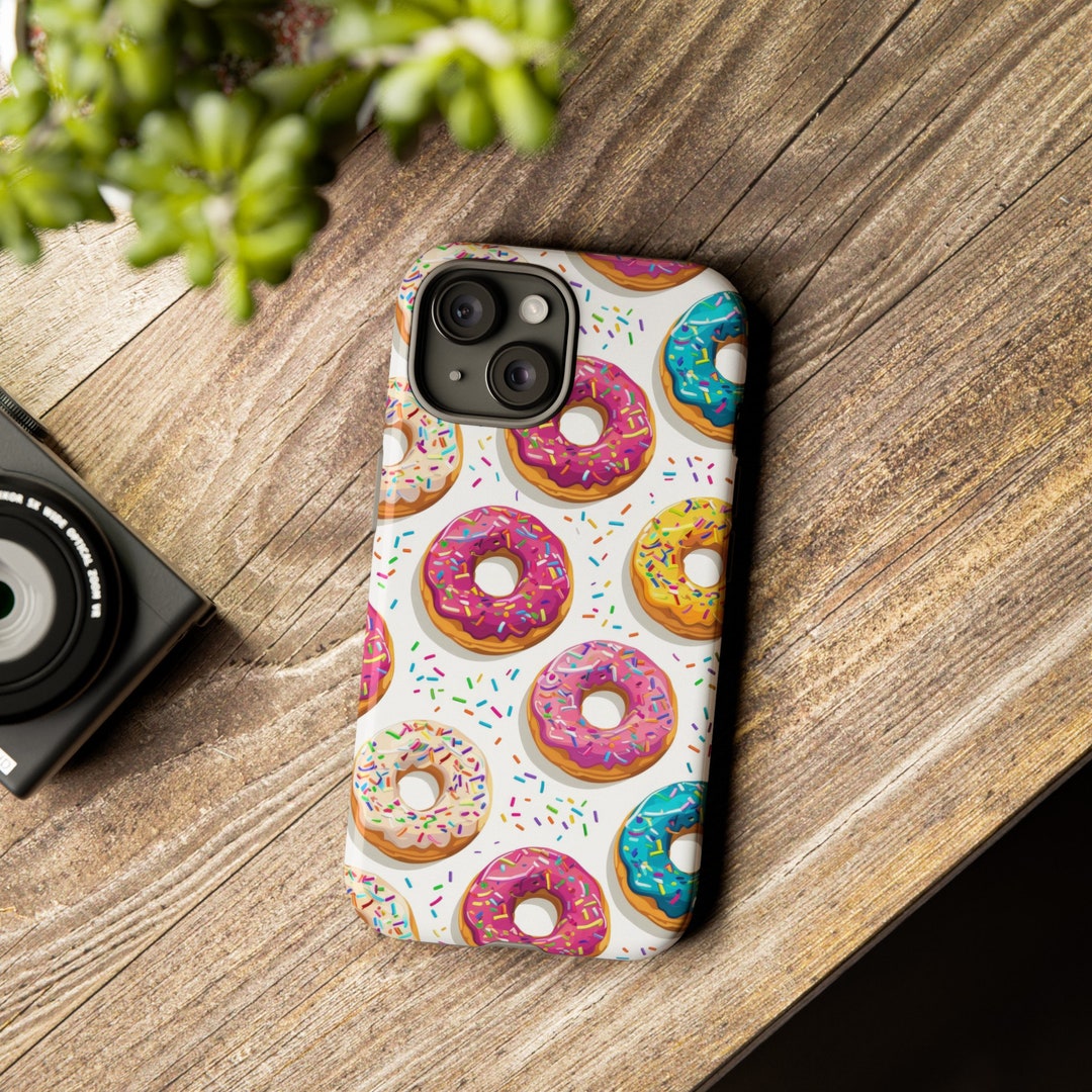 Sprinkled Donuts Phone Case for iPhone 15 14 13 12 11 Delicious Treats ...