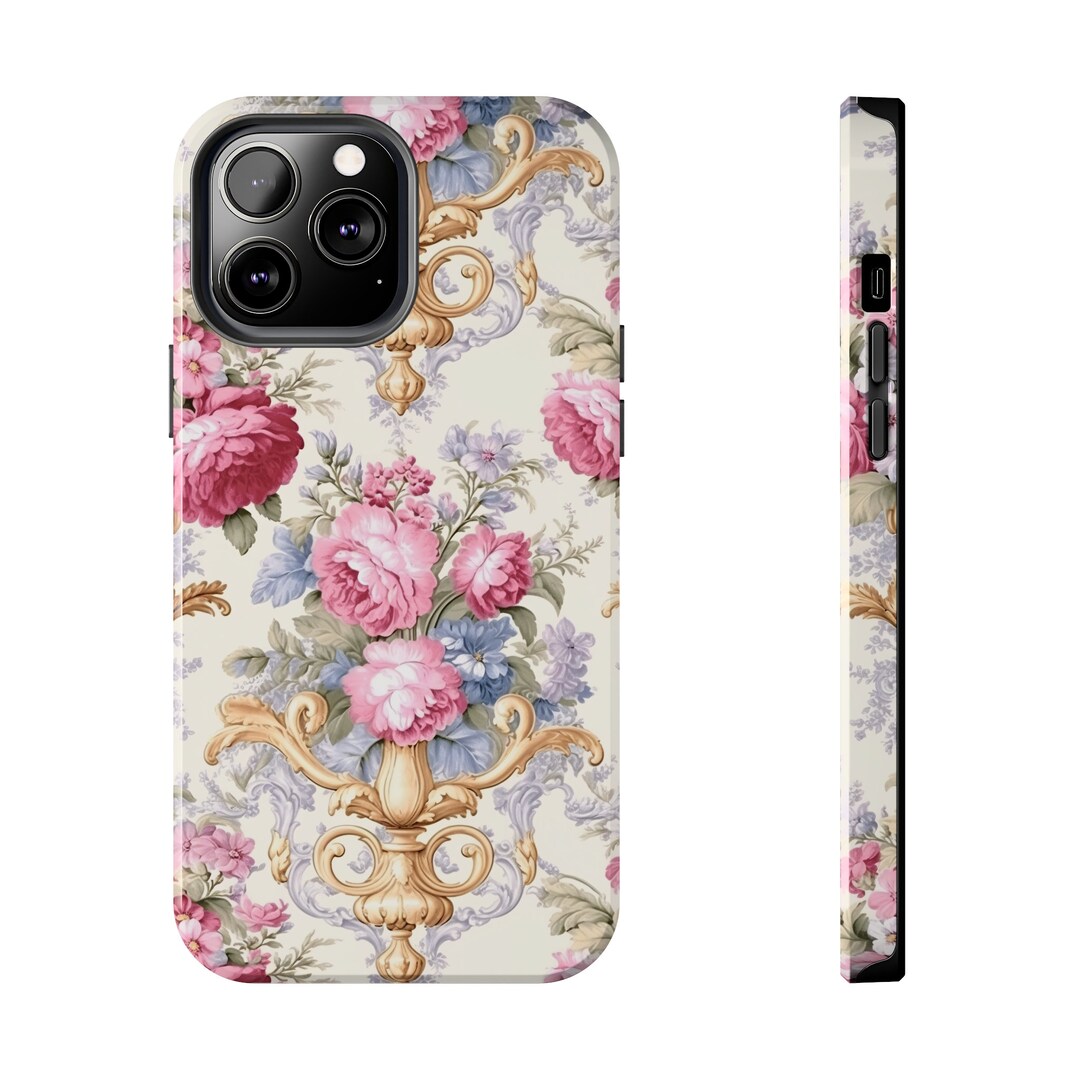 Pastel Baroque Romantic Elegant Floral Phone Cover, Vintage Designer ...