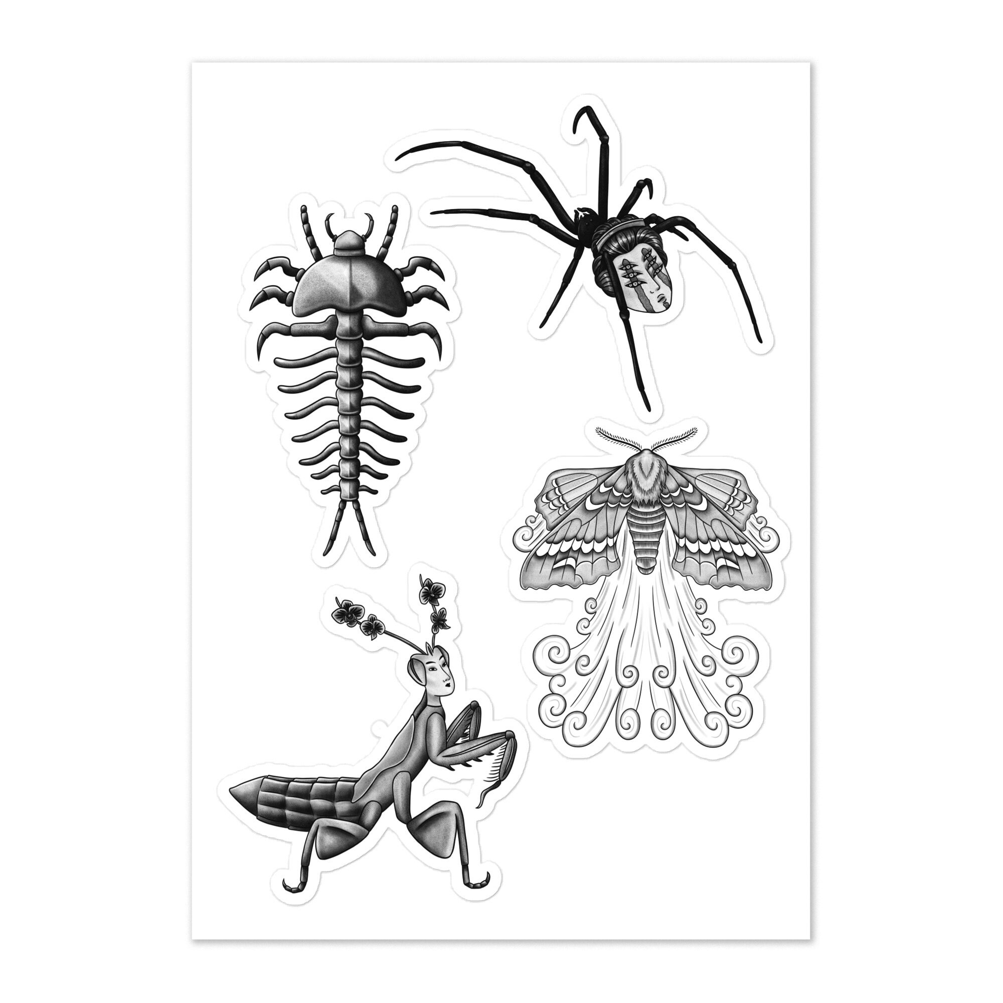 The Enchiridion of Demon Bugs Sticker Sheet V2 | Insect Stickers, Bug ...