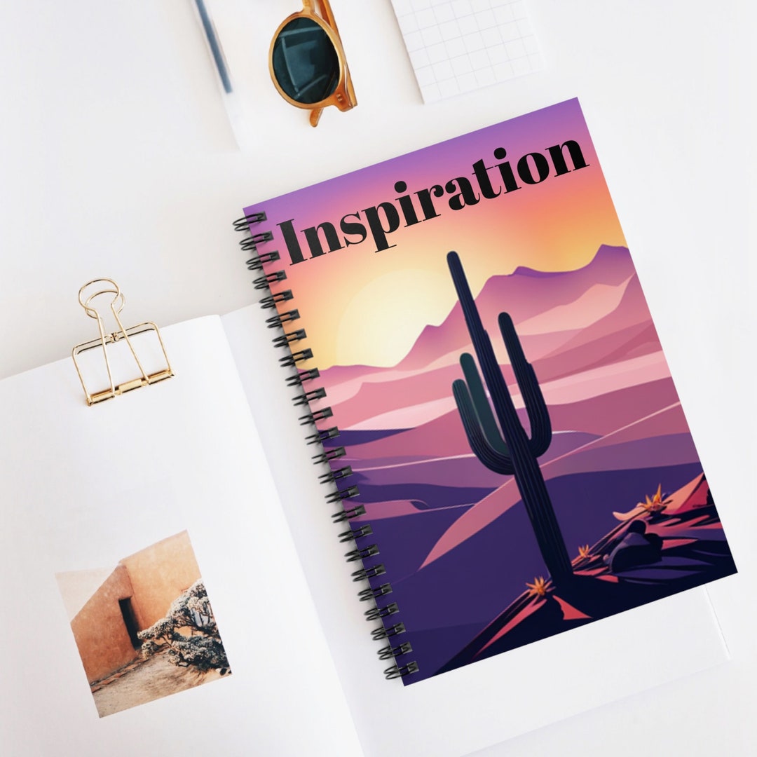 Desert Spiral Notebook Ruled Line - Etsy