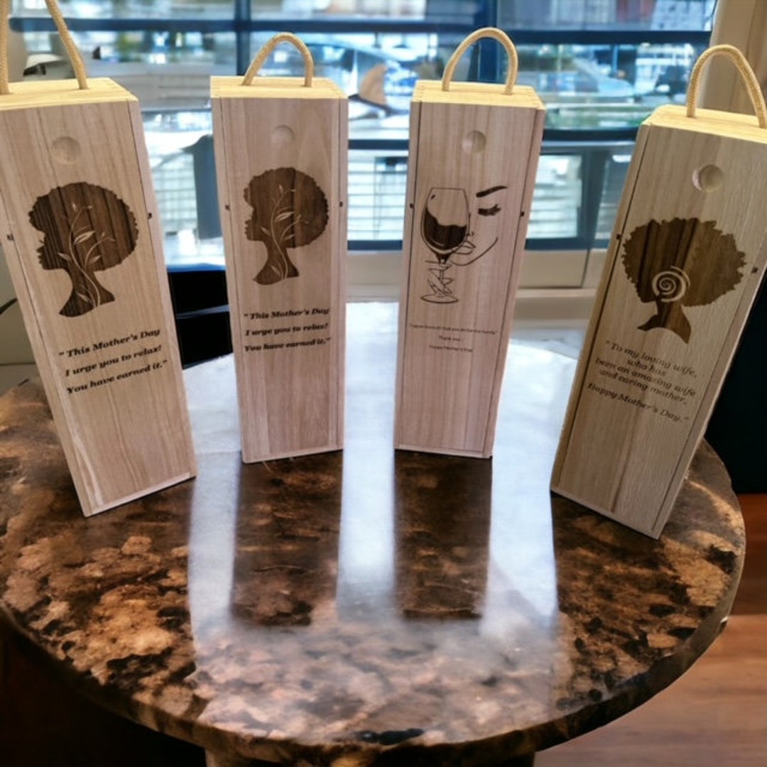 Personalized Engraved Wine Boxes - Etsy