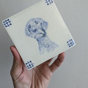 Handmade & Hand Painted Pet Motif Delft Inspired Custom Dog or ...