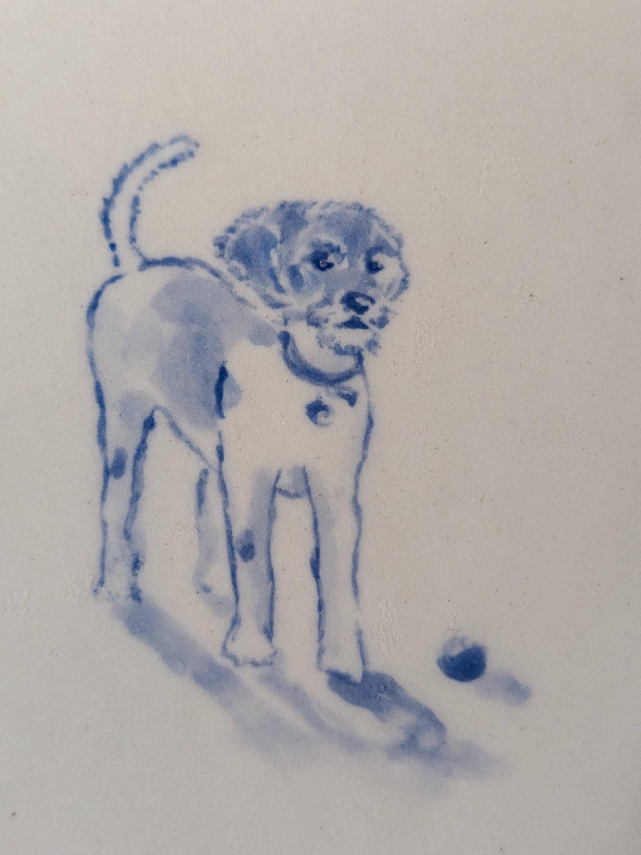 Handmade & Hand Painted Pet Motif Delft Inspired Custom Dog or ...