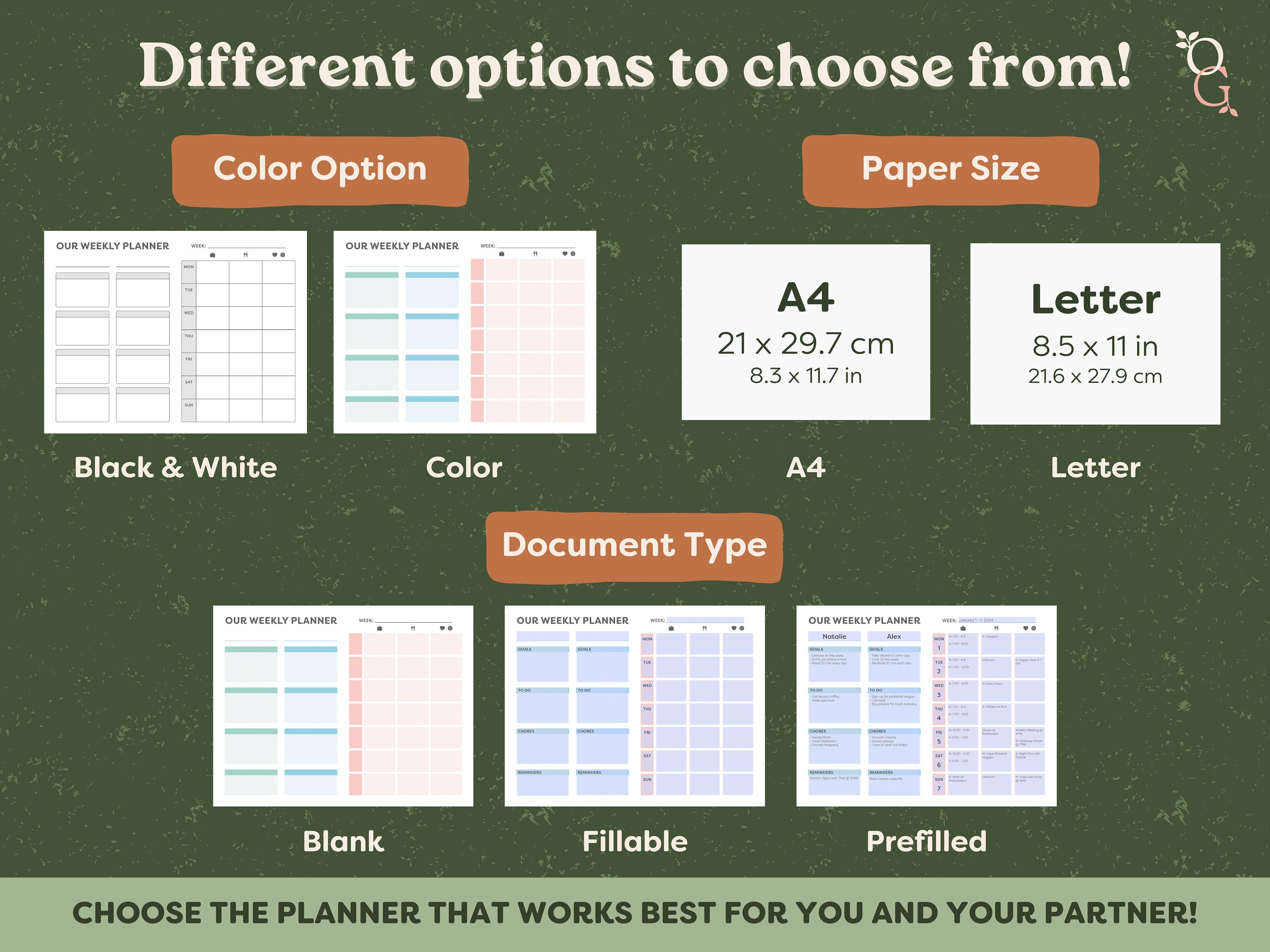 EDITABLE Partner Weekly Planner & Partner Meeting Guide, Printable ...