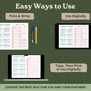 EDITABLE Partner Weekly Planner & Partner Meeting Guide, Printable ...
