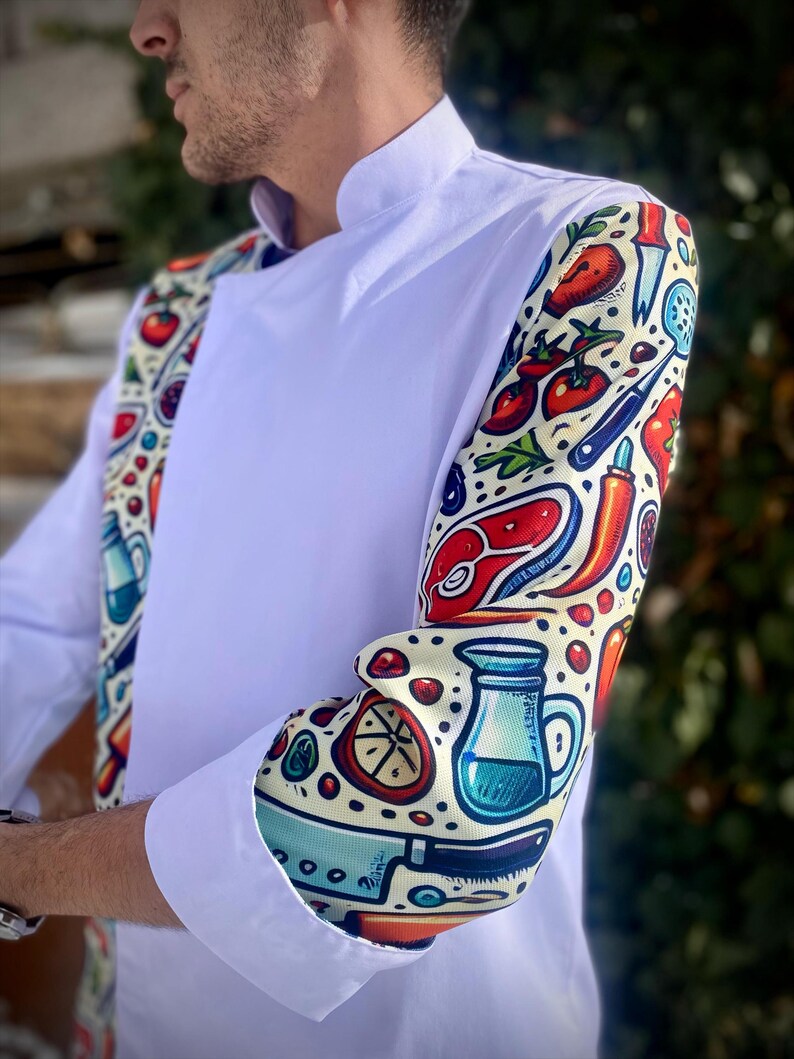 Patterned Chef Jacket Personalized Chef Coat Chef Jacket for Man and ...