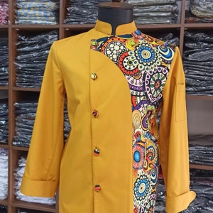 Patterned Personalized Chef Coat Chef Jacket for Man and Women ...