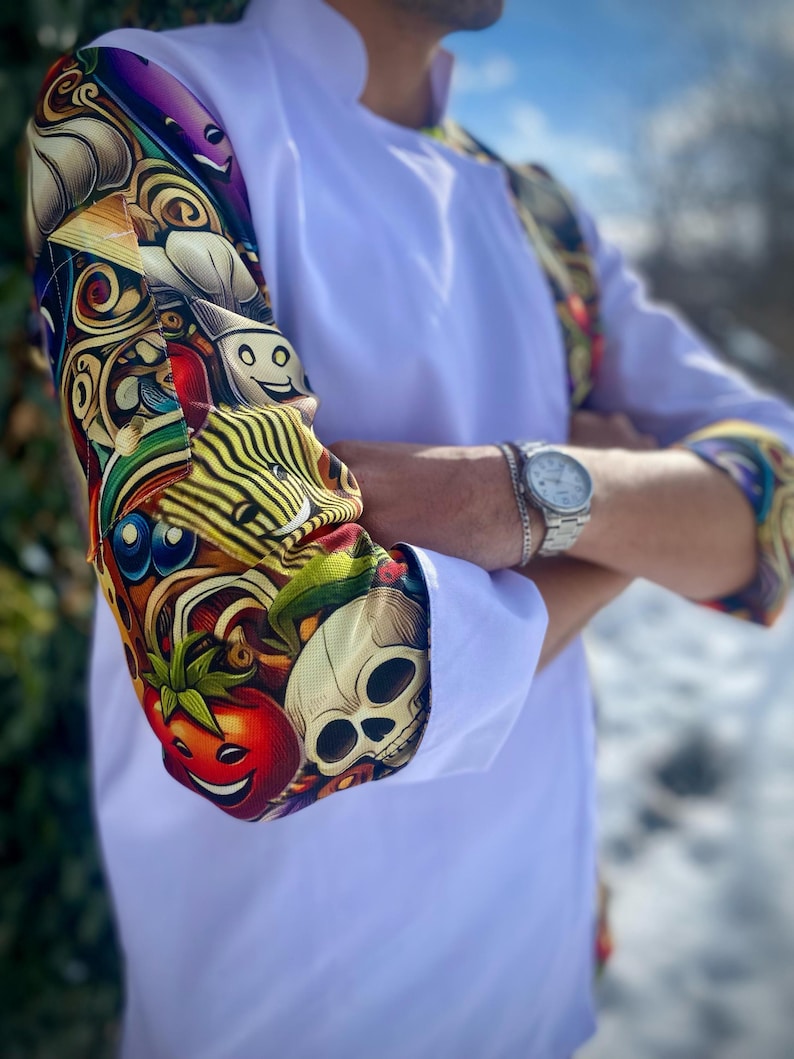 Patterned Chef Jacket Personalized Chef Coat Chef Jacket for Man and ...